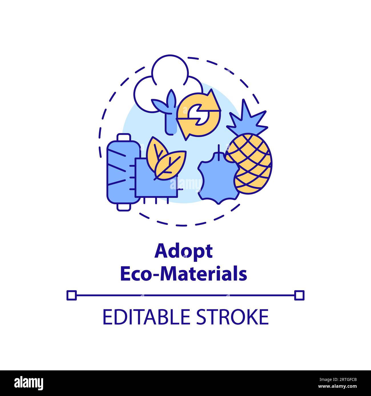 2D customizable thin line icon adopt eco materials concept Stock Vector Image & Art - Alamy