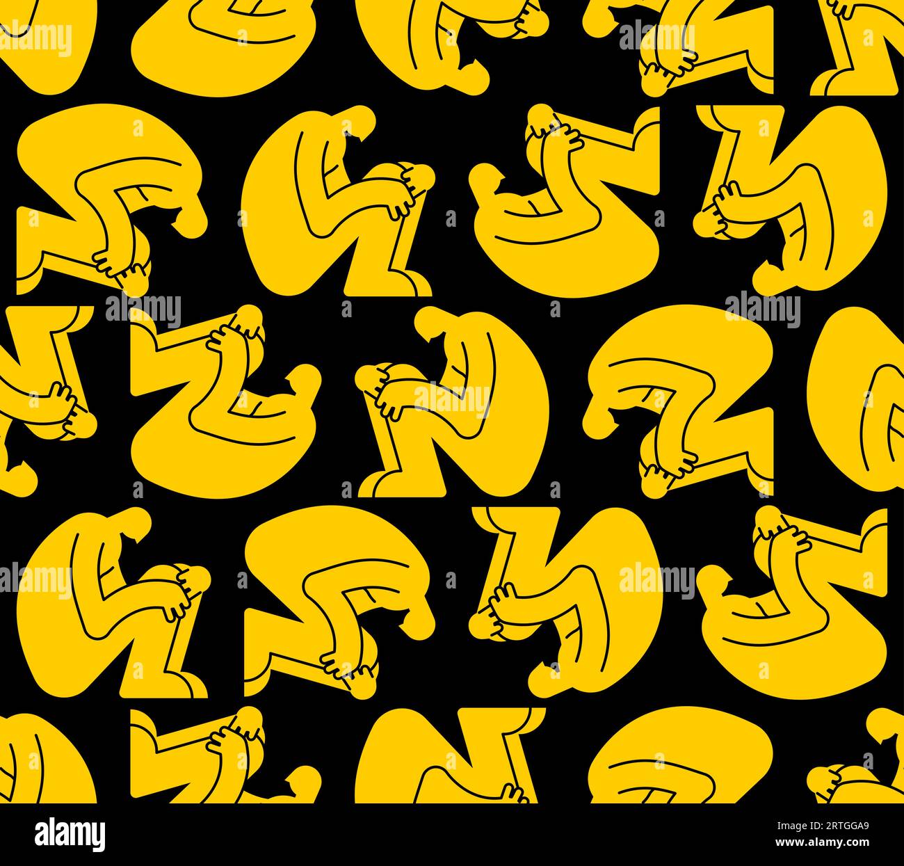 Human loneliness Stock Vector Images - Alamy