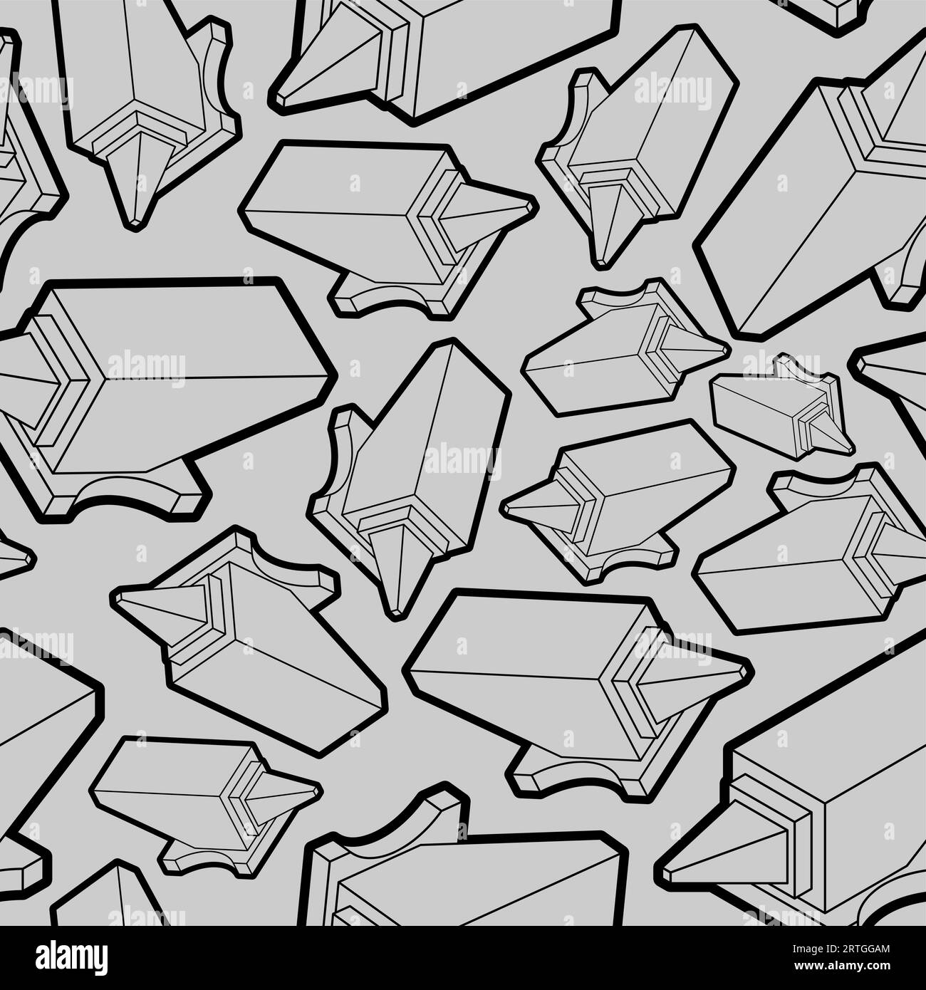 Anvil pattern seamless. Blacksmith tool background. Vector texture ...
