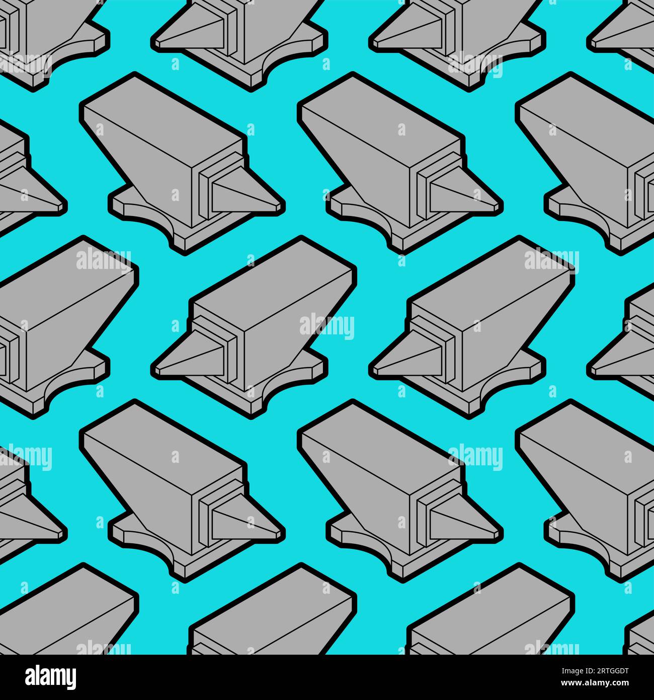 Anvil pattern seamless. Blacksmith tool background. Vector texture ...