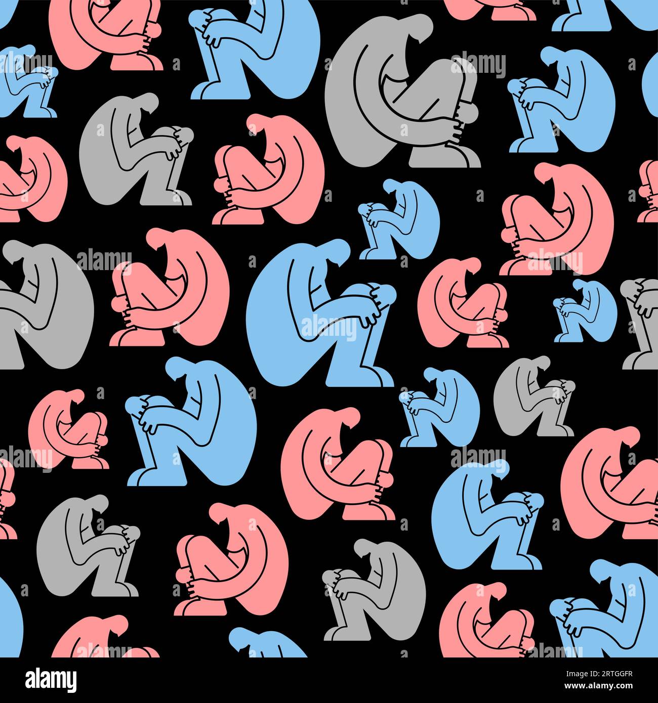 Human loneliness Stock Vector Images - Alamy