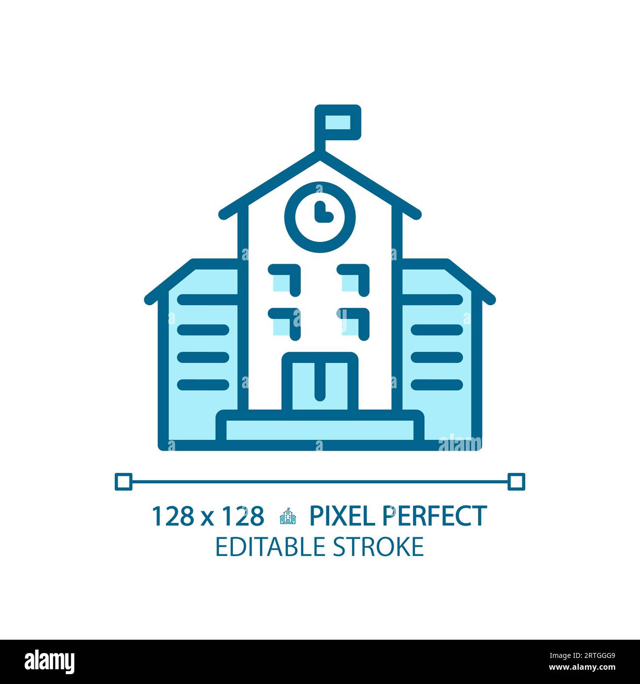 2D editable thin line school icon Stock Vector Image & Art - Alamy