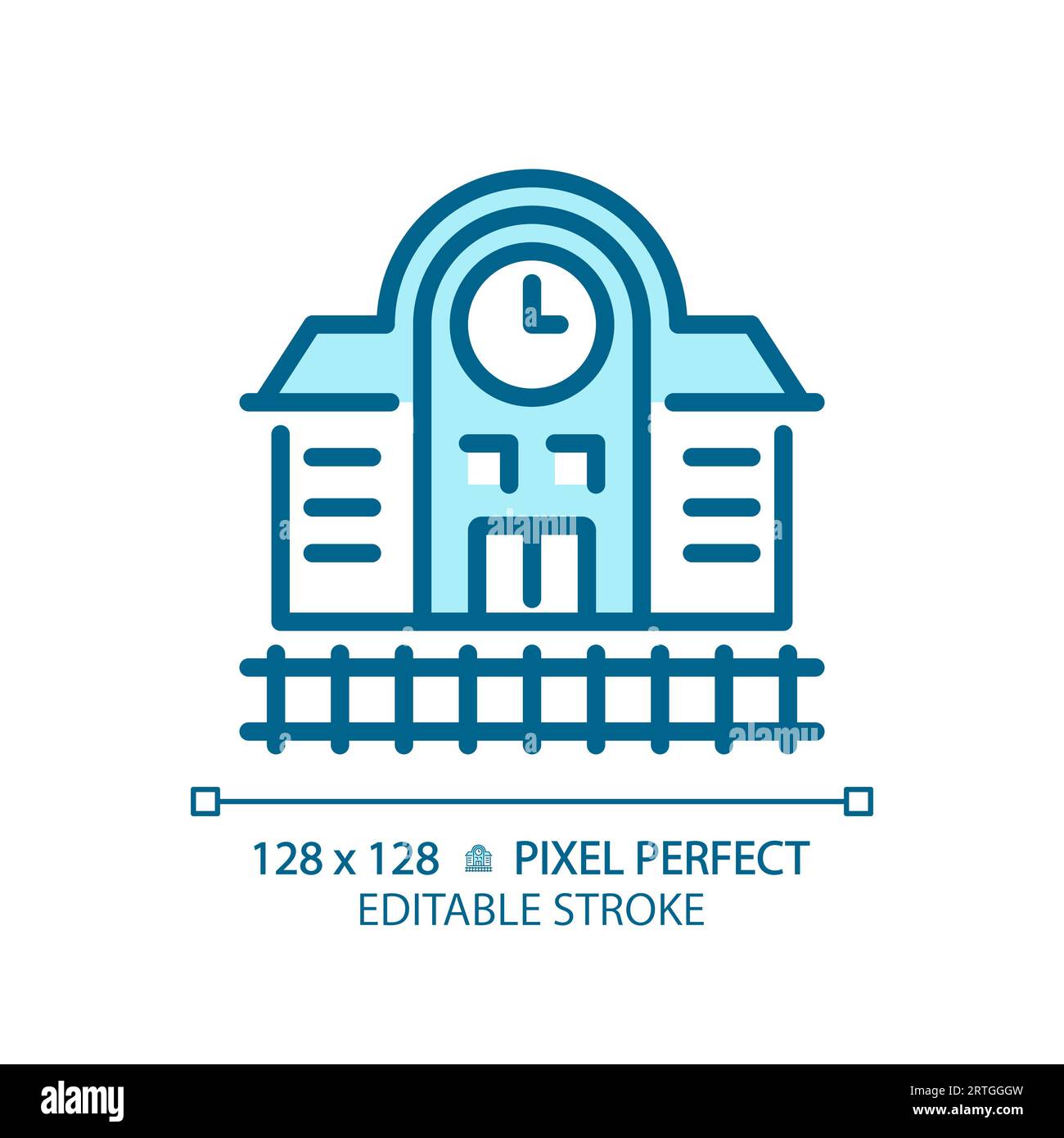 2D editable thin line railway station icon Stock Vector Image & Art - Alamy
