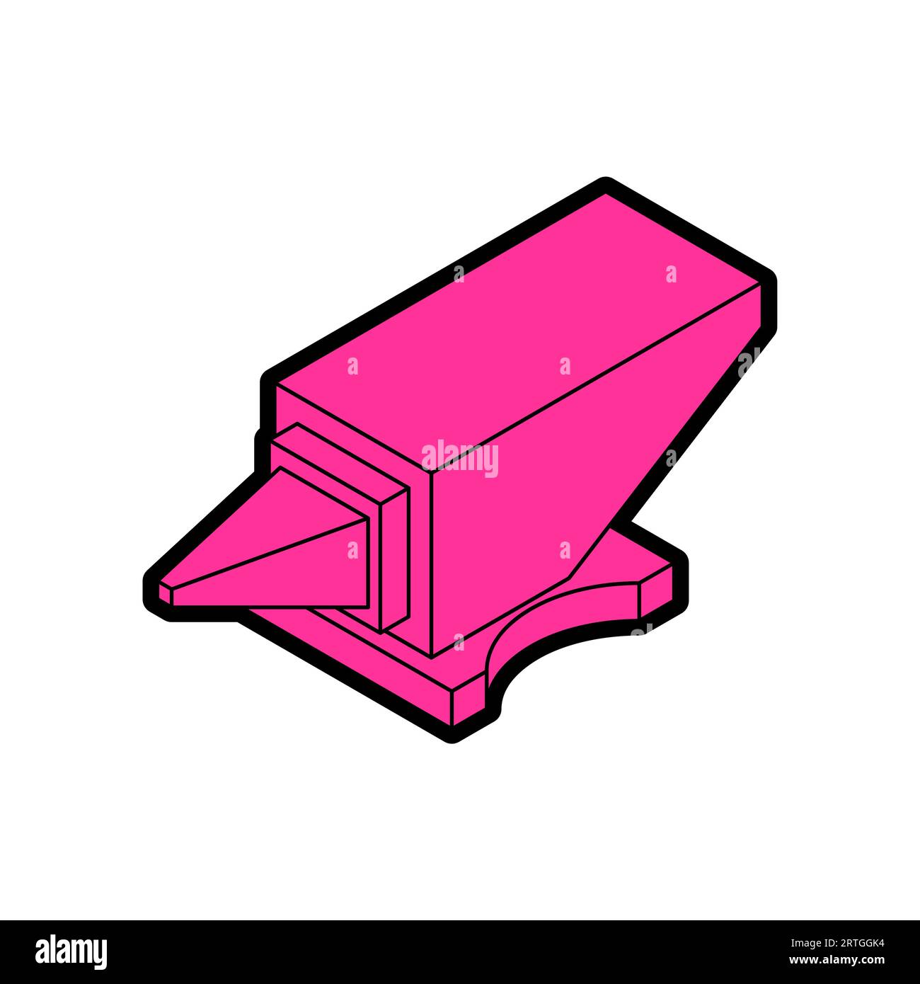 Pink Anvil for women isolated. Blacksmith tool. Vector illustration ...