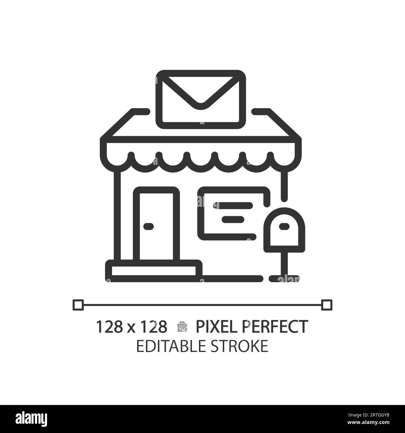 2D editable thin line post office icon Stock Vector Image & Art - Alamy