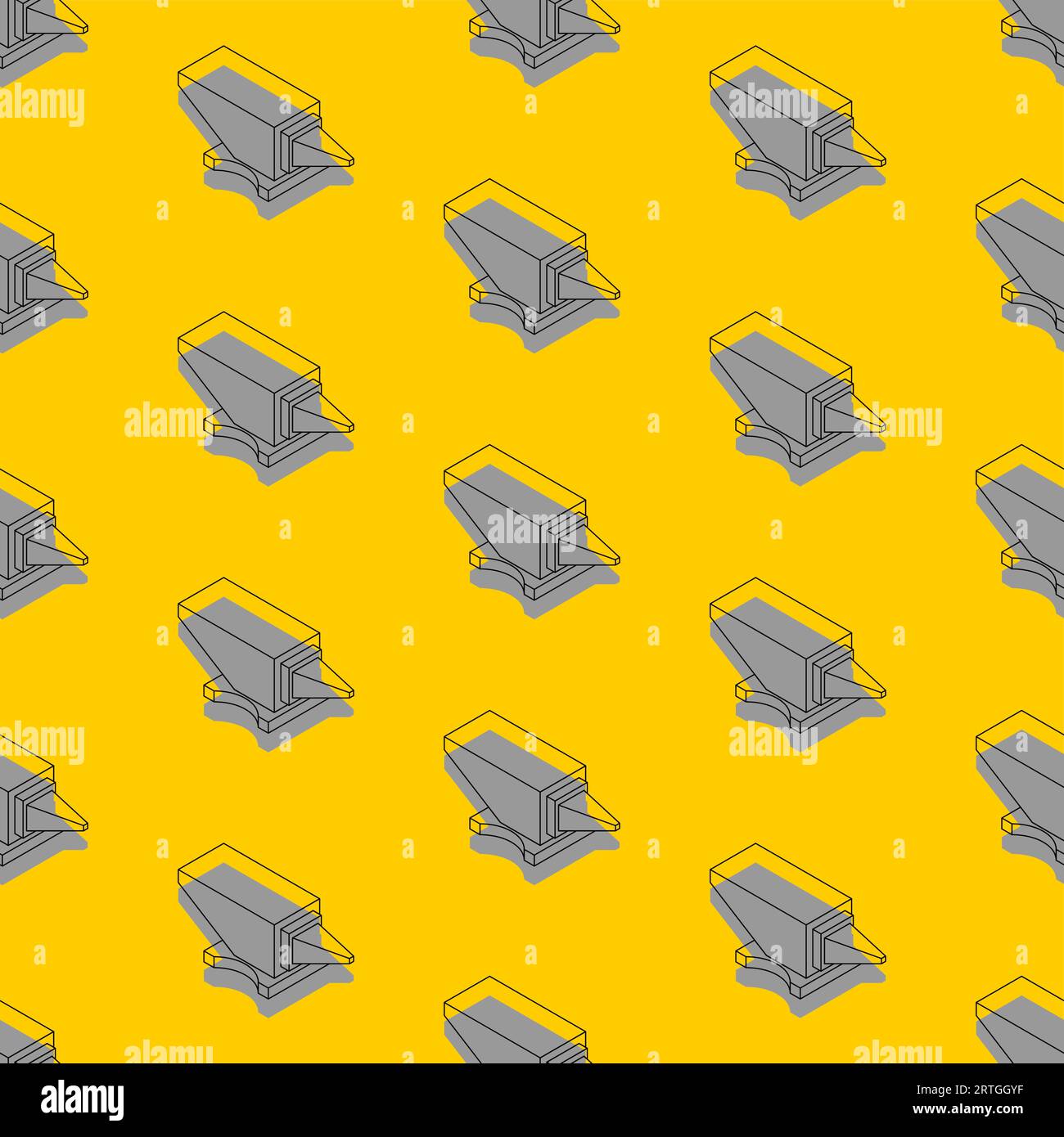 Anvil pattern seamless. Blacksmith tool background. Vector texture ...