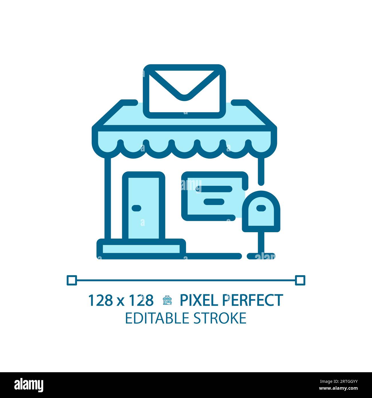 2D editable thin line post office icon Stock Vector Image & Art - Alamy