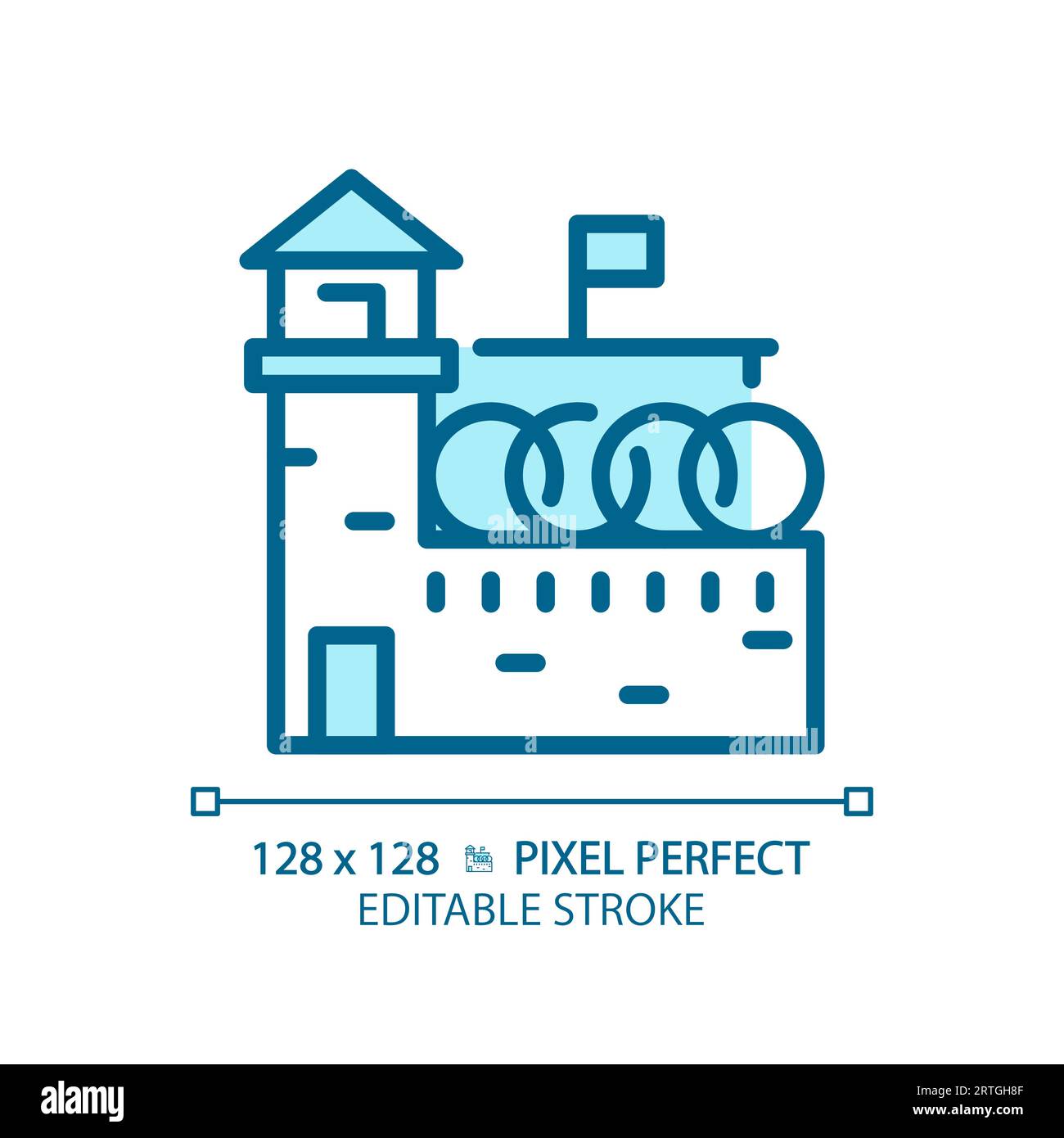 2D editable thin line prison icon Stock Vector Image & Art - Alamy