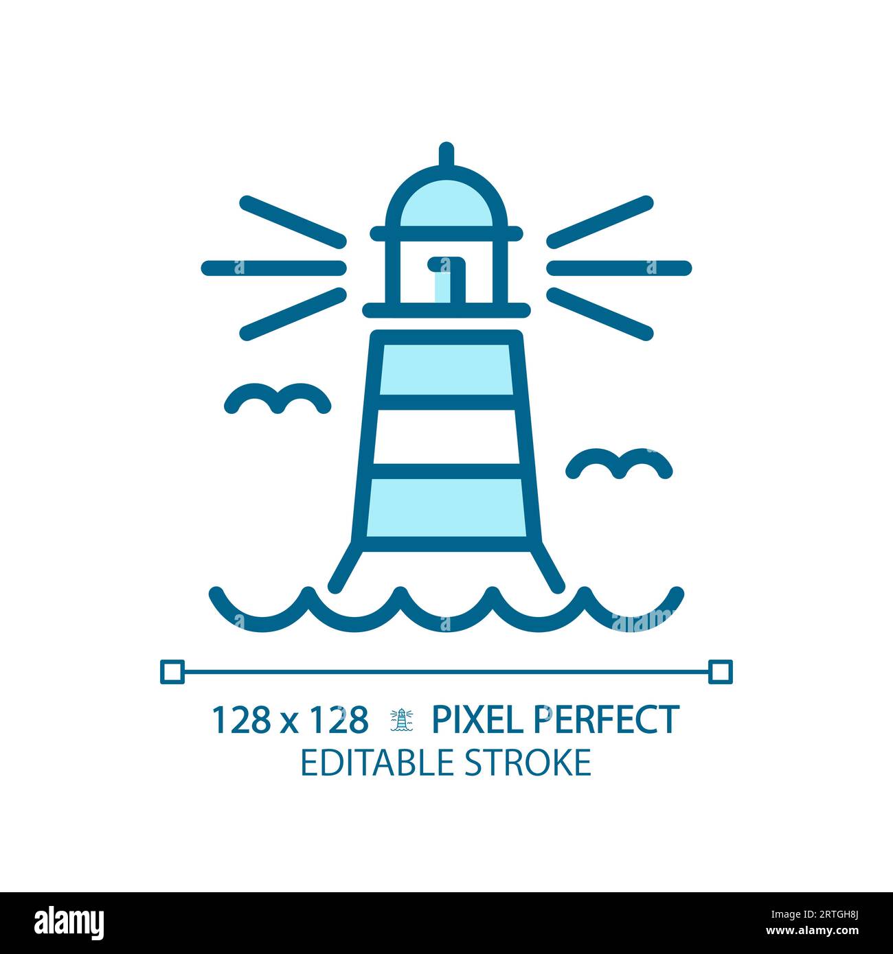 2D editable thin line lighthouse icon Stock Vector Image & Art - Alamy