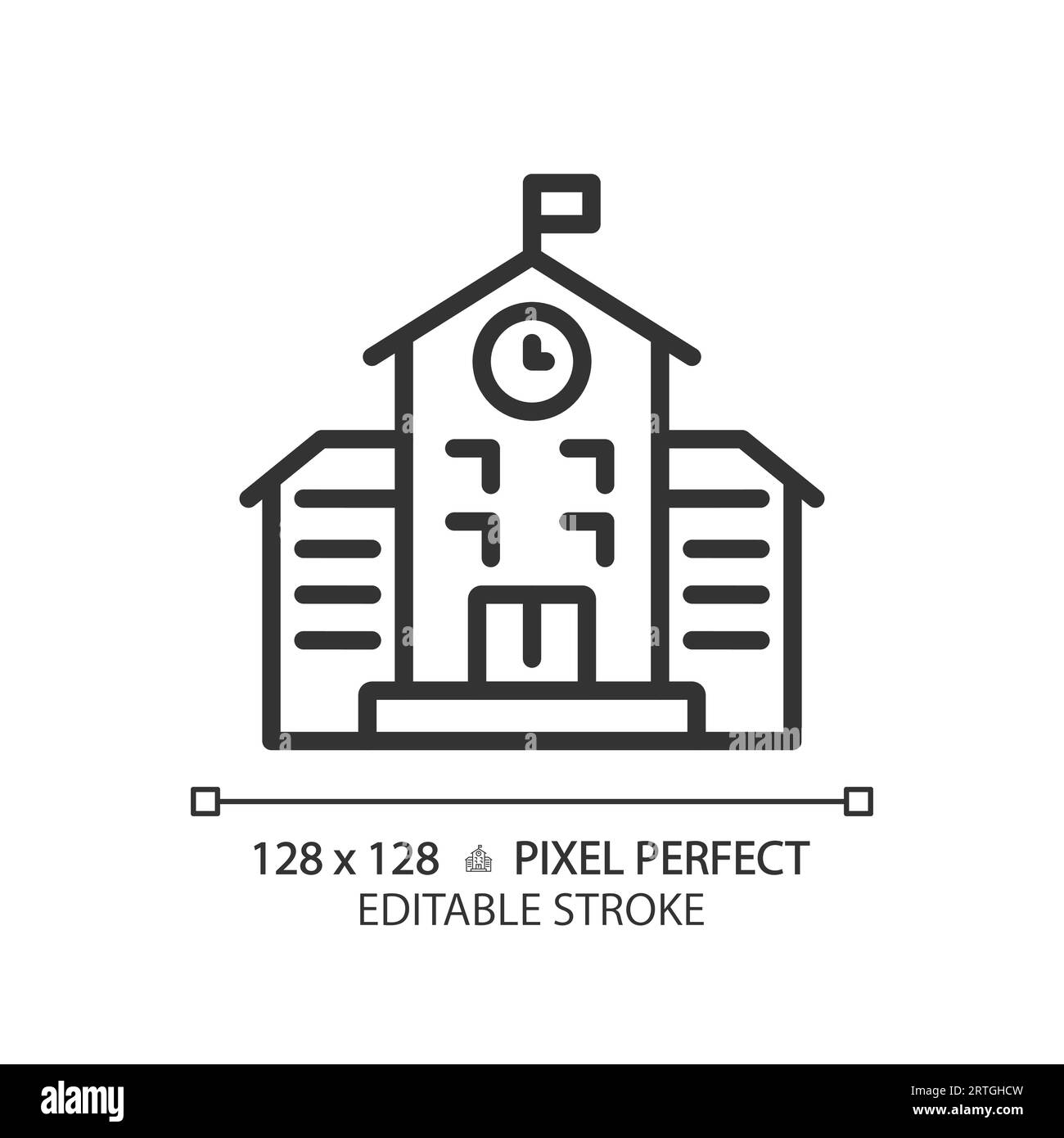 2D editable thin line school icon Stock Vector Image & Art - Alamy 2D editable thin line school icon Stock Vector Image & Art - Alamy