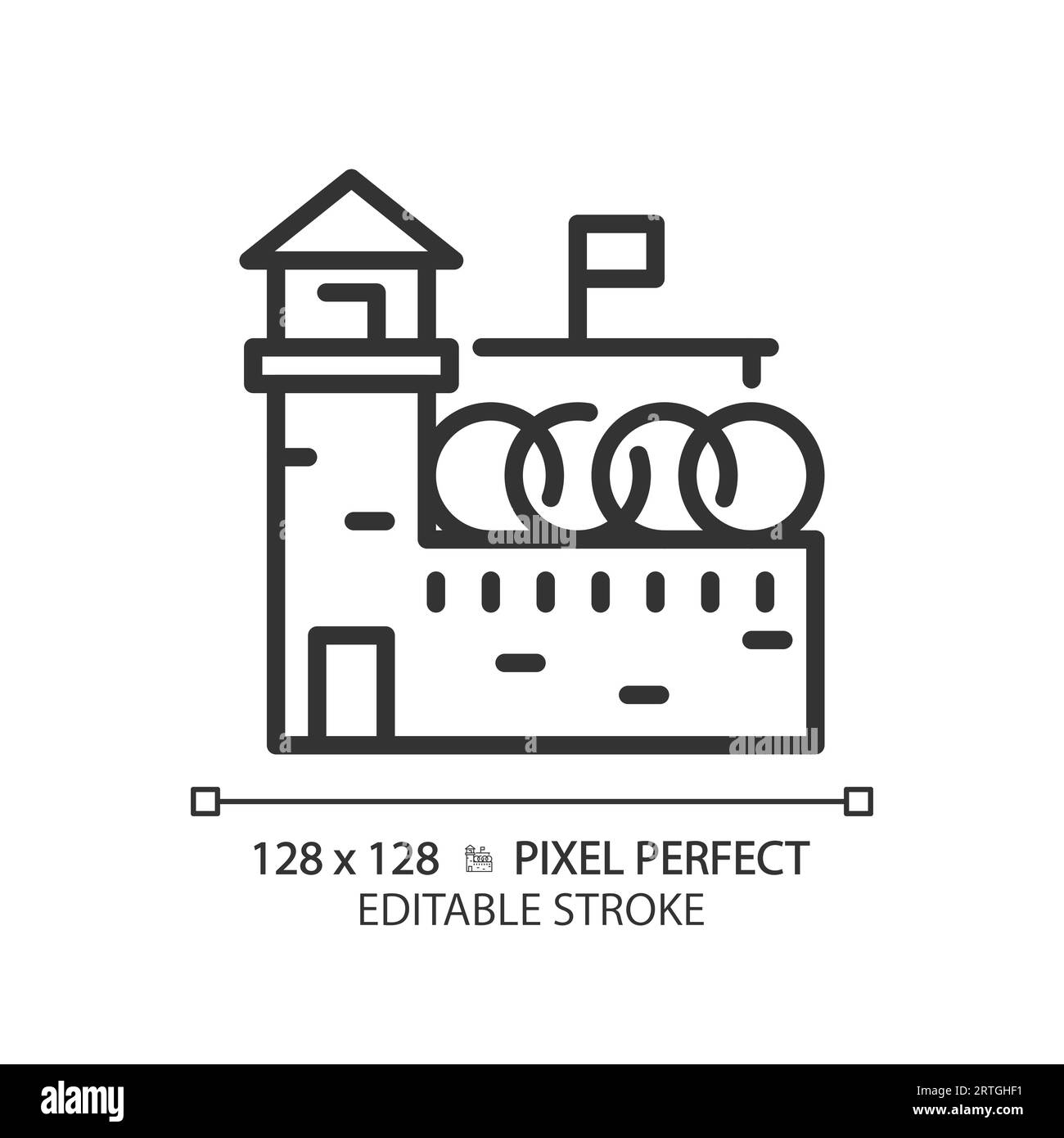 2D editable thin line prison icon Stock Vector Image & Art - Alamy