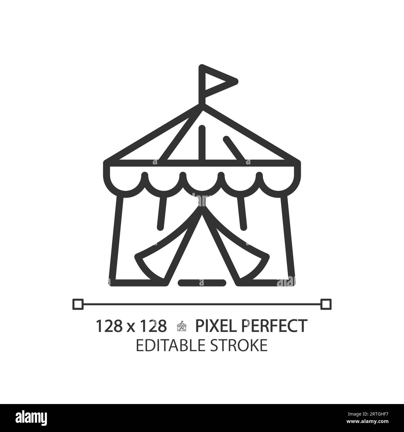 Circus tent flat icon Black and White Stock Photos & Images - Alamy