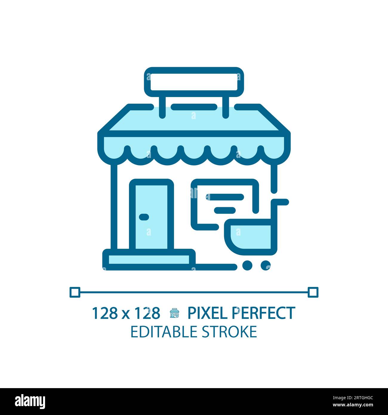 2D editable thin line store icon Stock Vector Image & Art - Alamy