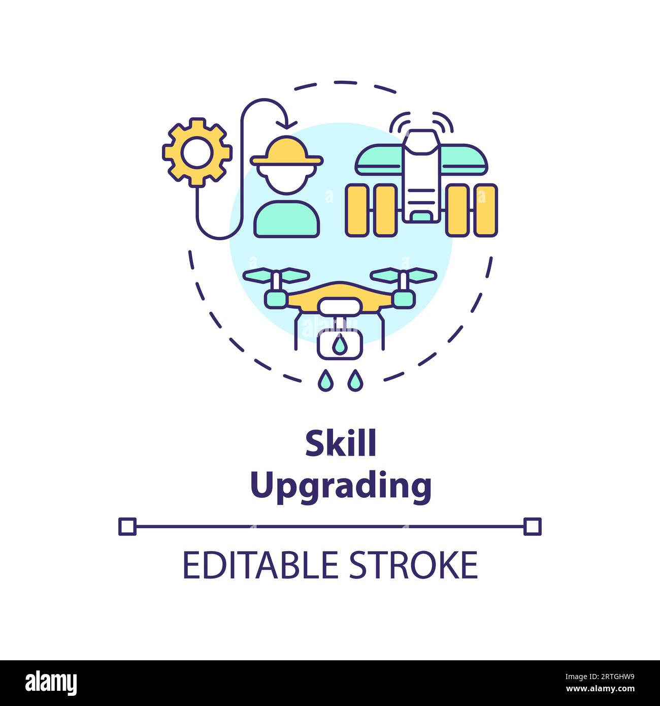 Skill upgrading multi color concept icon Stock Vector Image & Art - Alamy