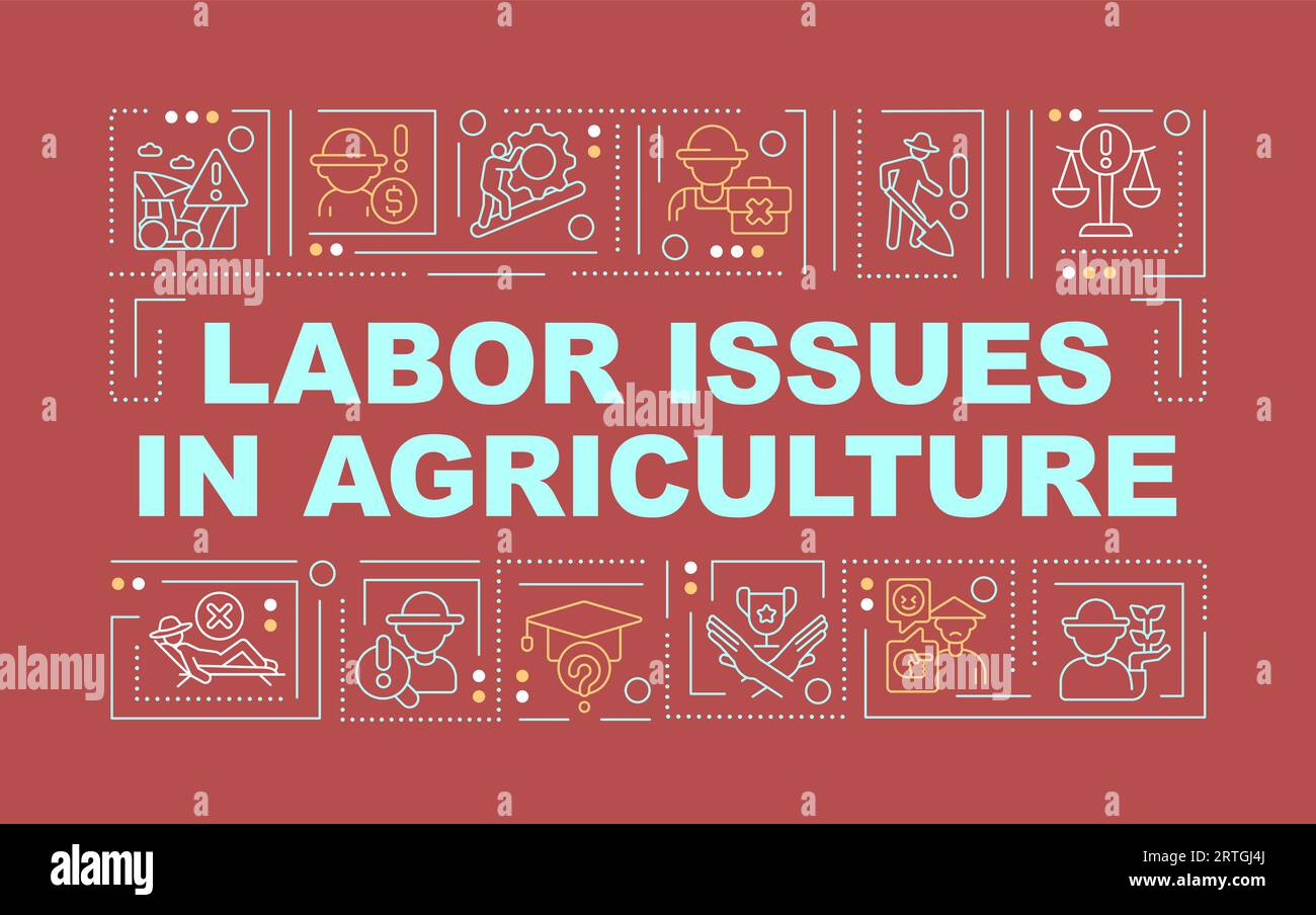 Labor issues in agriculture red word concepts red banner Stock Vector ... Labor issues in agriculture red word concepts red banner Stock Vector ...