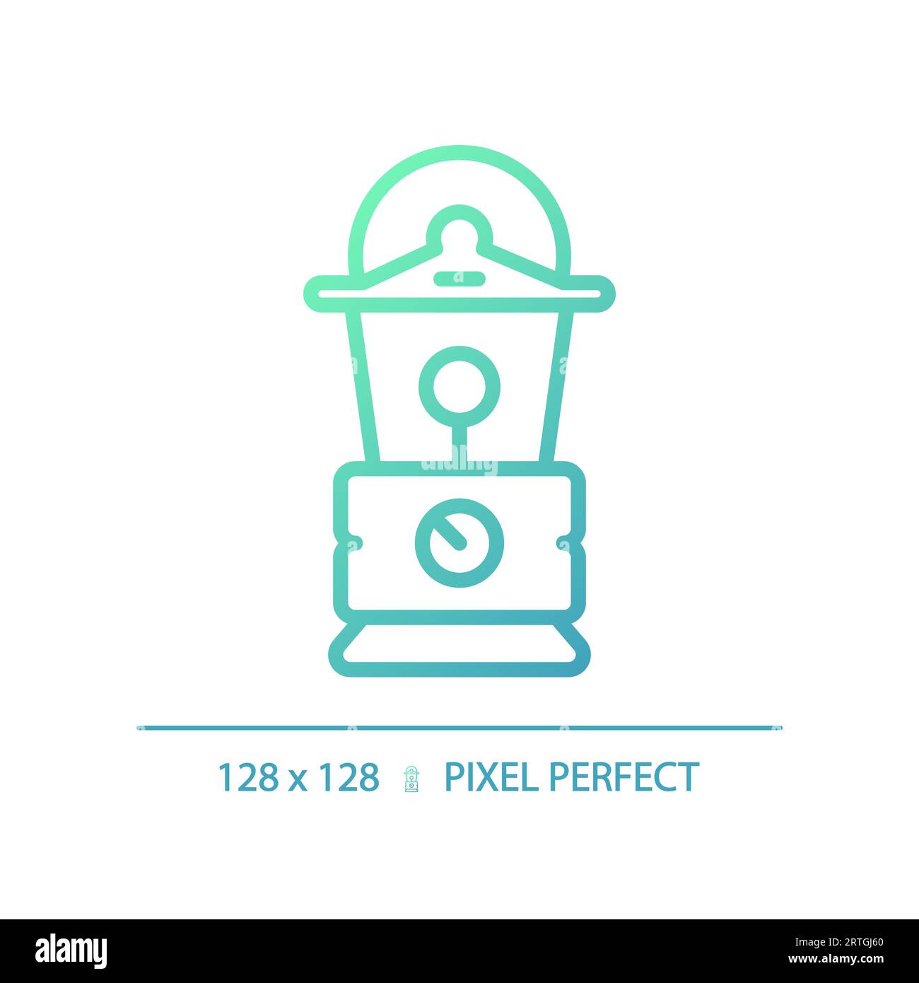 2D lantern gradient thin linear green icon Stock Vector Image & Art - Alamy