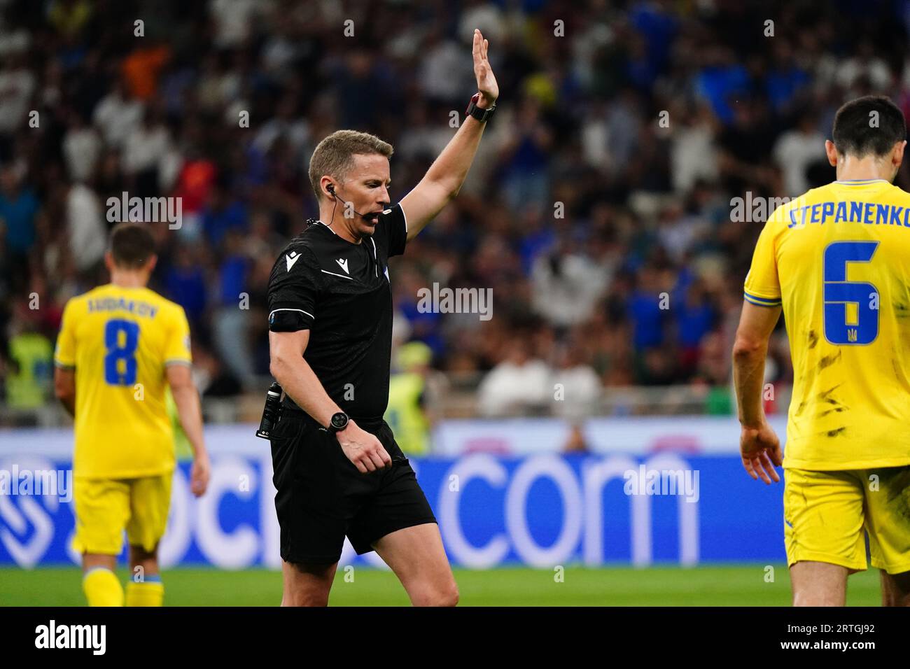 Milan, Italy - September 12, 2023, Alejandro Hernandez (Referee) with ...
