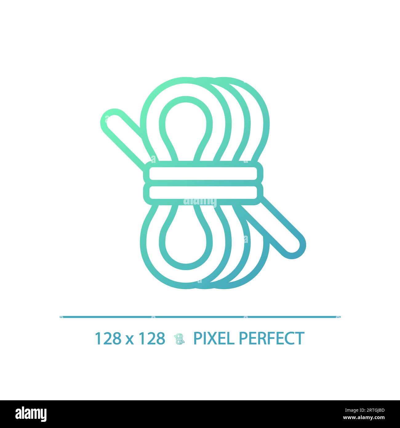 2D rope gradient thin linear green icon Stock Vector Image & Art - Alamy
