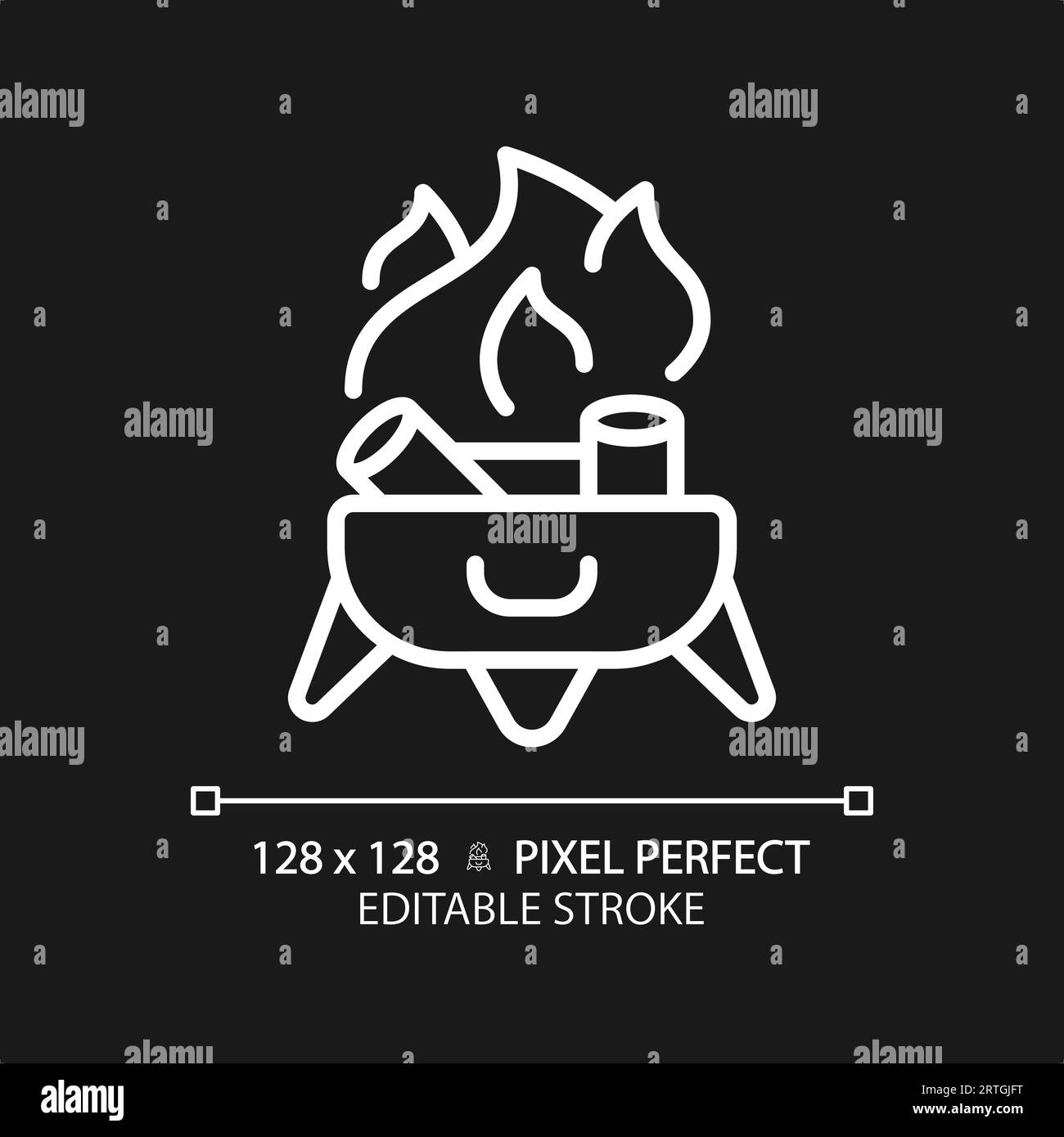 Campfire 2d Black and White Stock Photos & Images - Alamy