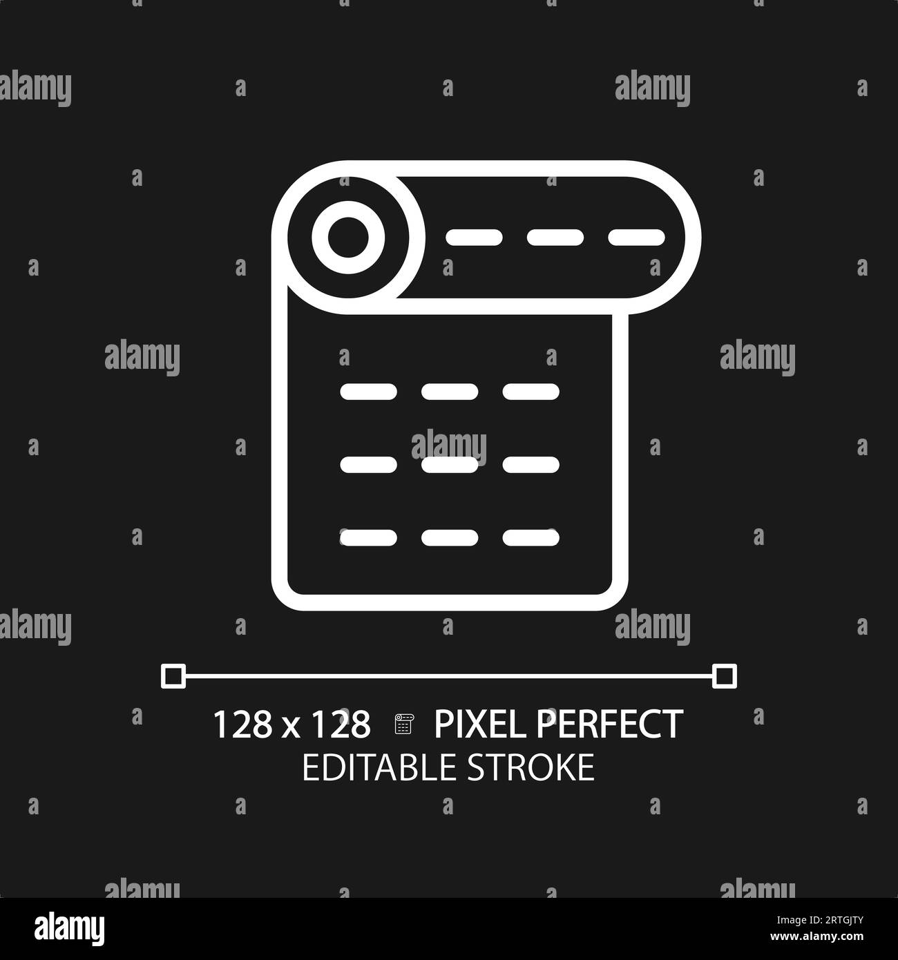 Customizable hiking mat white thin linear icon Stock Vector Image & Art ...