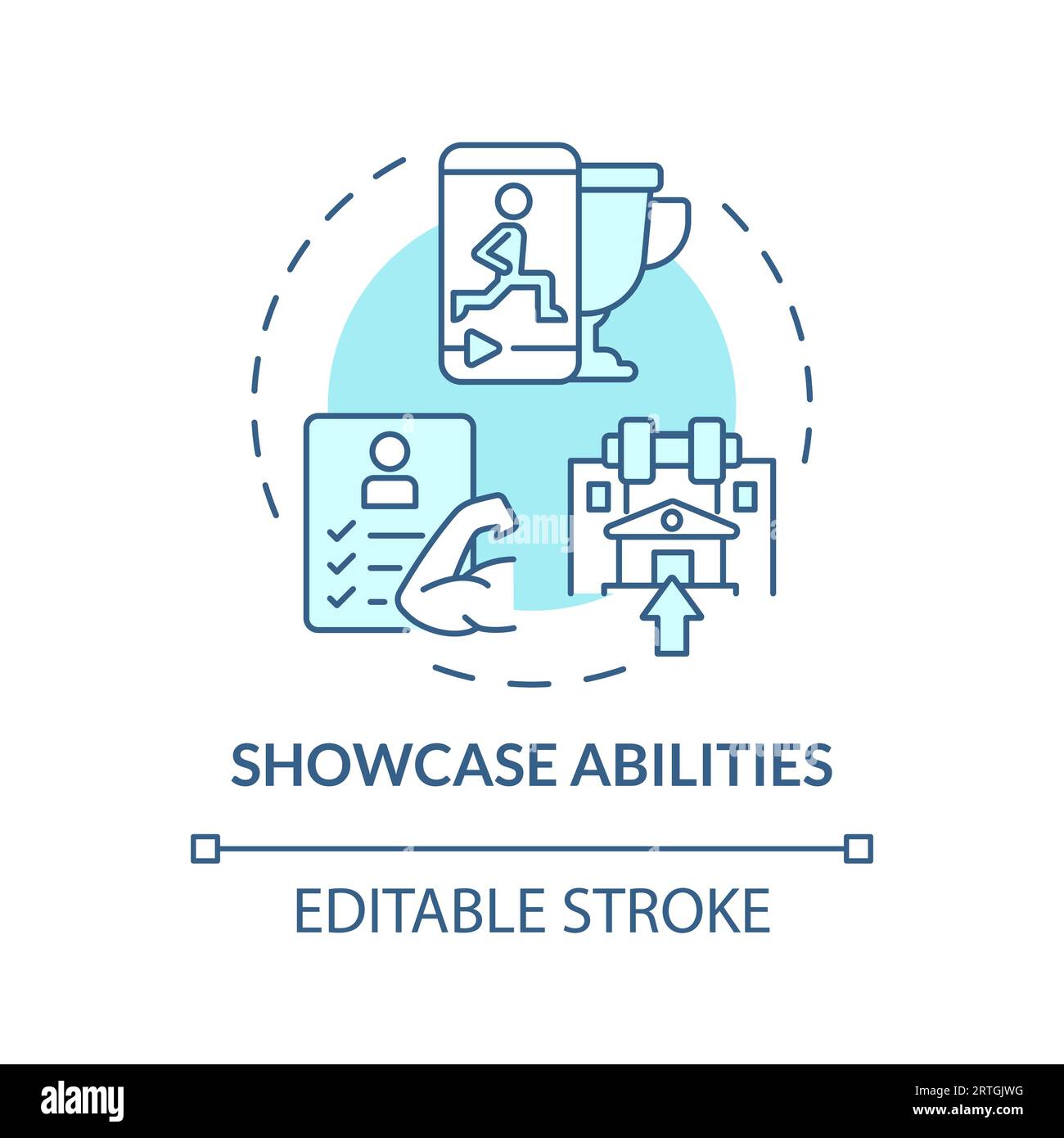 2D customizable showcase abilities line icon concept Stock Vector Image & Art - Alamy