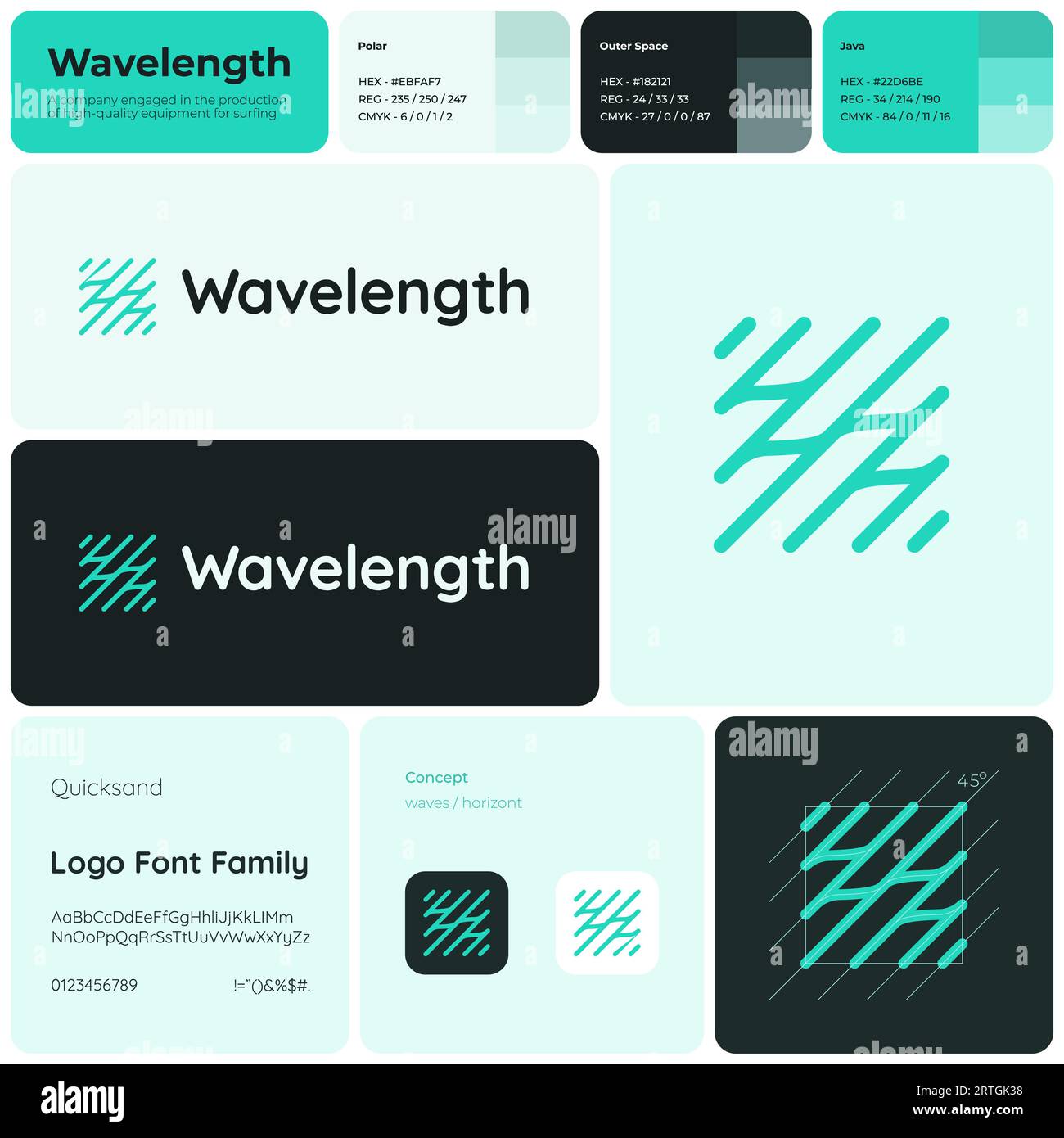 Teal line logo design Stock Vector Images - Alamy