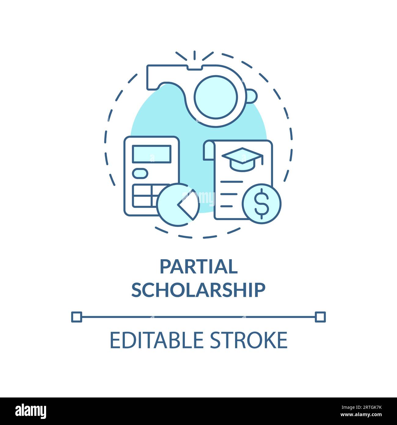 2D customizable partial scholarship line icon concept Stock Vector ... 2D customizable partial scholarship line icon concept Stock Vector ...