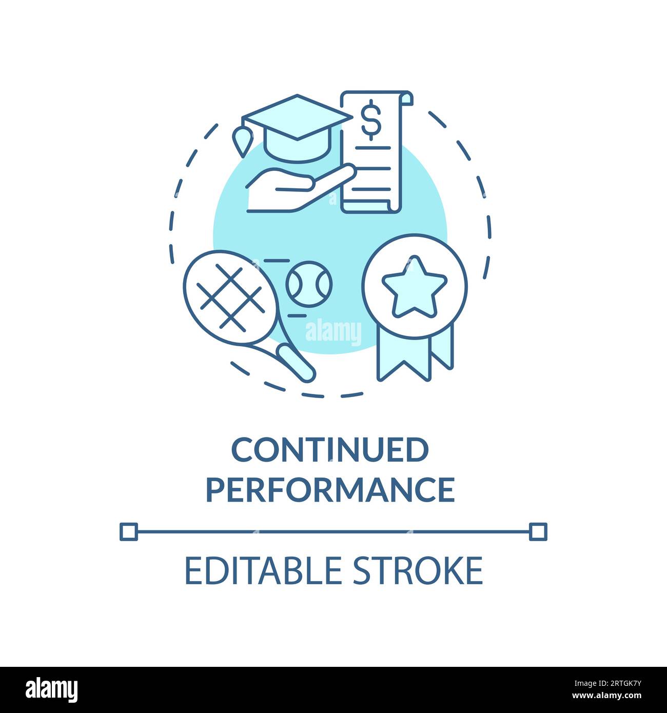 2D customizable continued performance line icon concept Stock Vector ... 2D customizable continued performance line icon concept Stock Vector ...