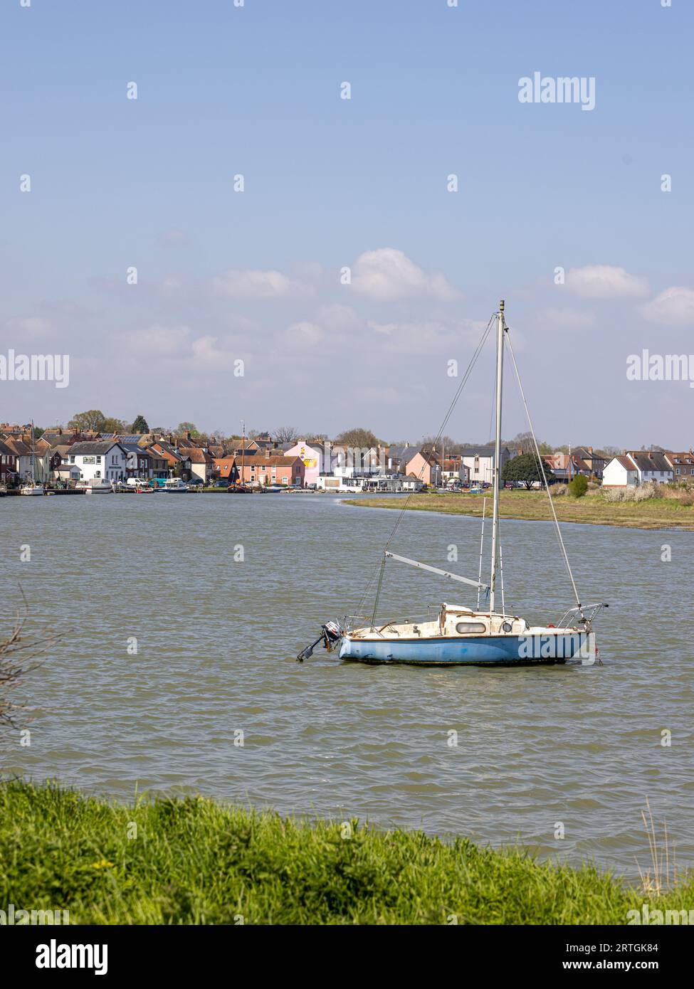 River Colne looking towards Rowhedge Village, Colchester Essex UK Stock ...