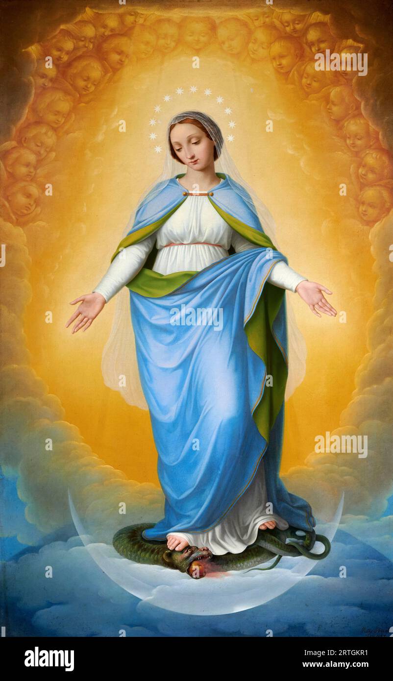 Immacolata Concezione - olio su tela — Pietro Pezzati - 1857 - Santa ...