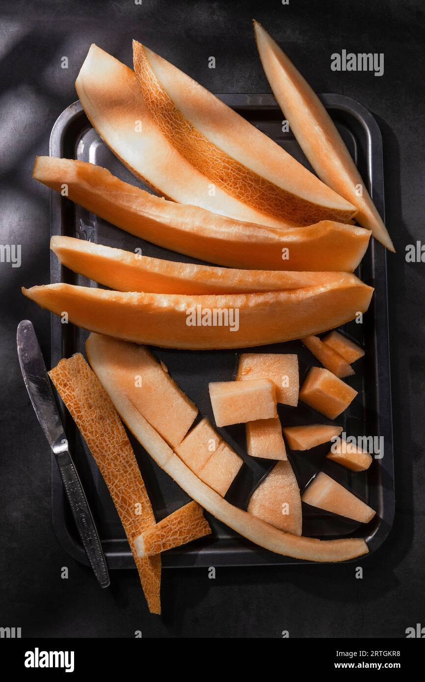 Melon tray hi-res stock photography and images - Alamy