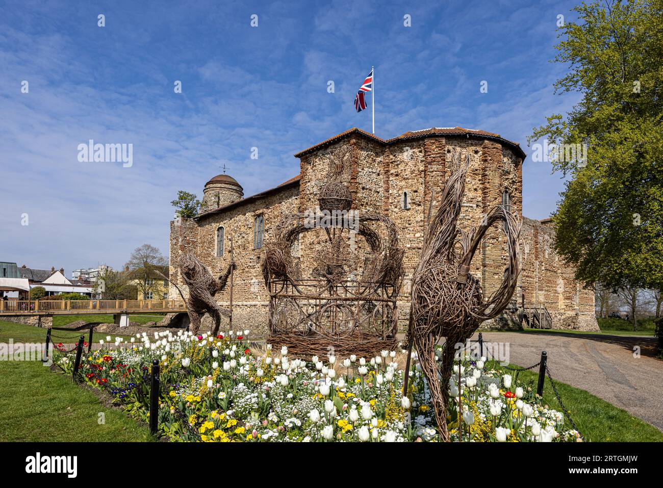 Entrance to Castle Park, Colchester Essex UK Stock Photo - Alamy
