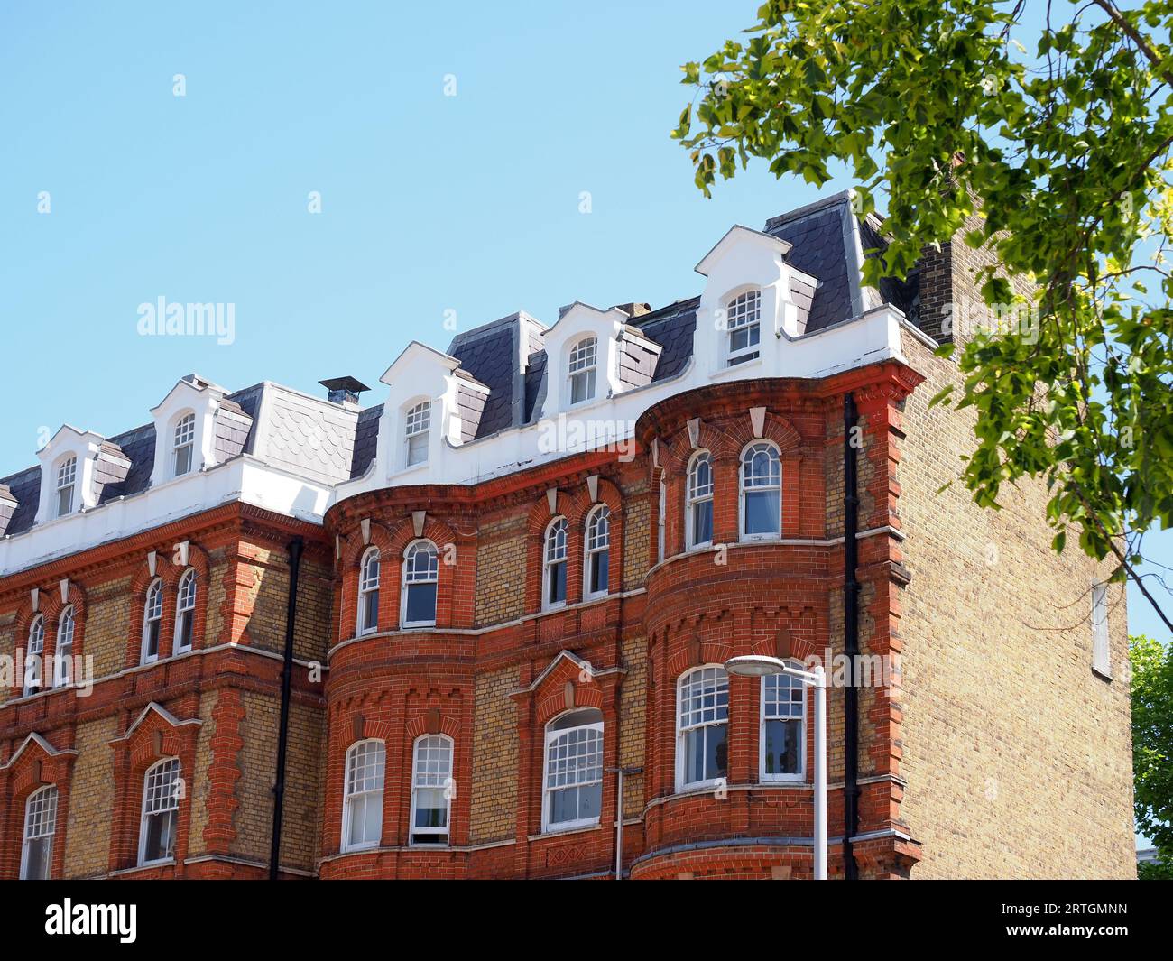 Elegant redbrick historic housing in London Stock Photo - Alamy