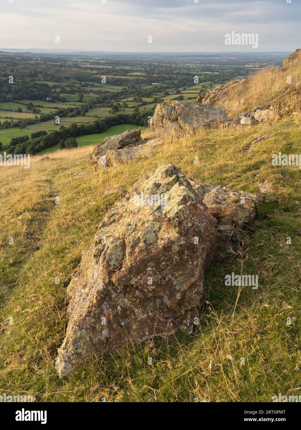 Beautiful and dramatic countryside in The Shropshire Hills aonb, Church ...