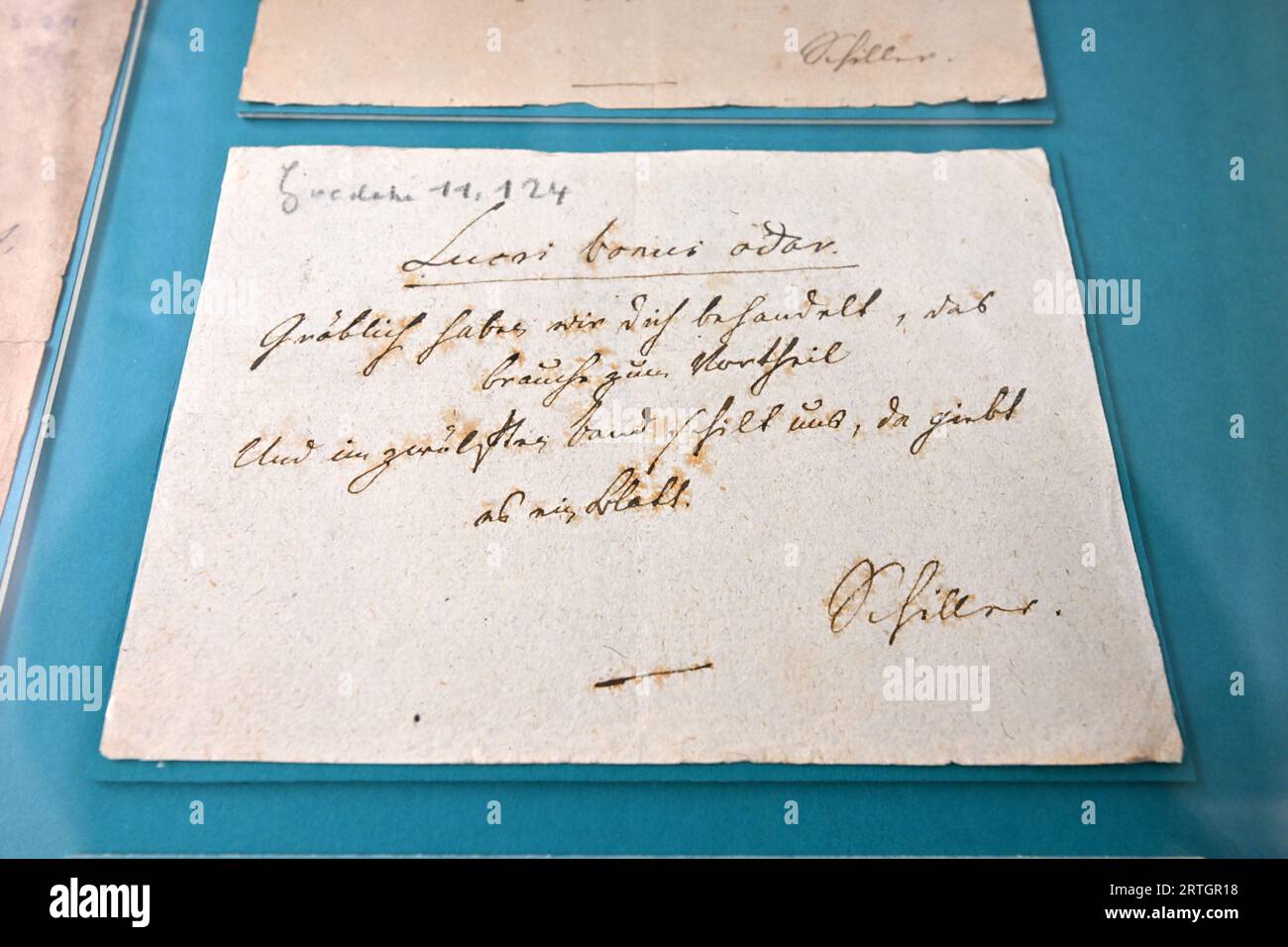 Goethe manuscript hi-res stock photography and images - Alamy