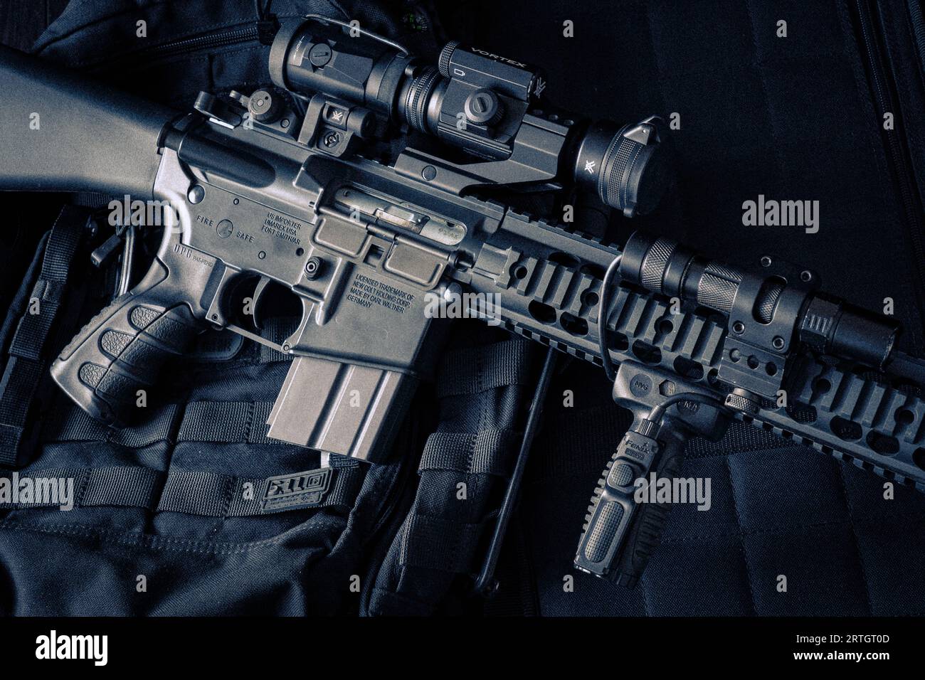 Colt M16 SPR Rifle chambered in .22lr small caliber with Vortex red dot ...