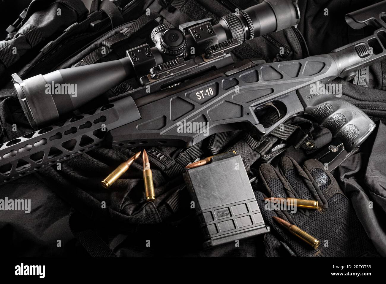 Sabatti ST-18 tactical sniper rifle chambered in .308win with fitted ...