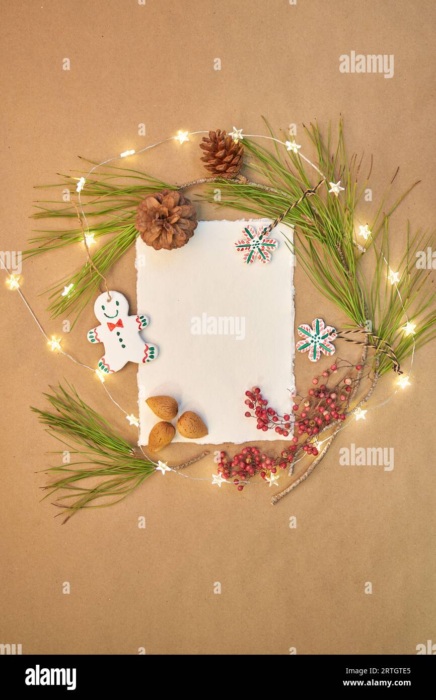 Christmas greeting written with a beautiful handmade letter with ...