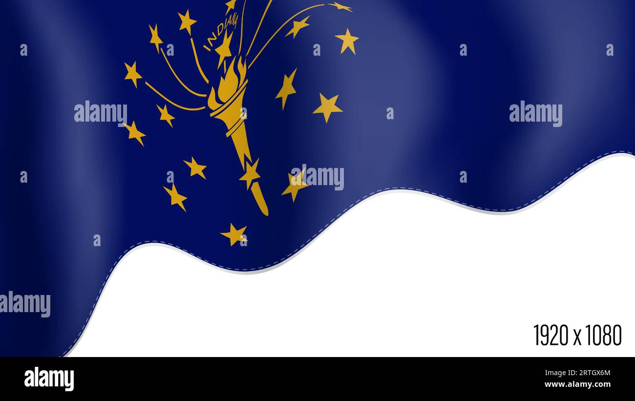 American state of Indiana realistic founding day background. USA state ...