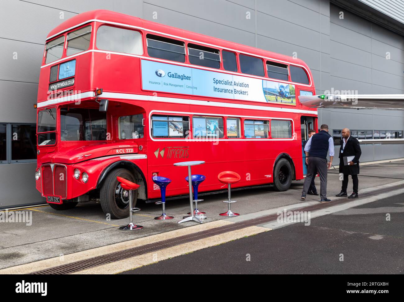 Route master Bus attends Air Charter Expo 2023 at London Biggin Hill ...