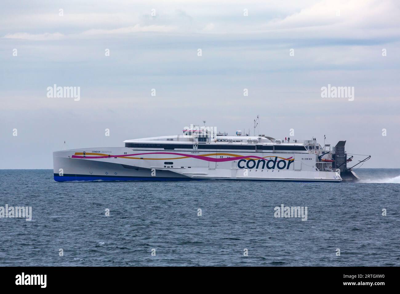 Condor Liberation at sea at Dorset UK in September Stock Photo - Alamy