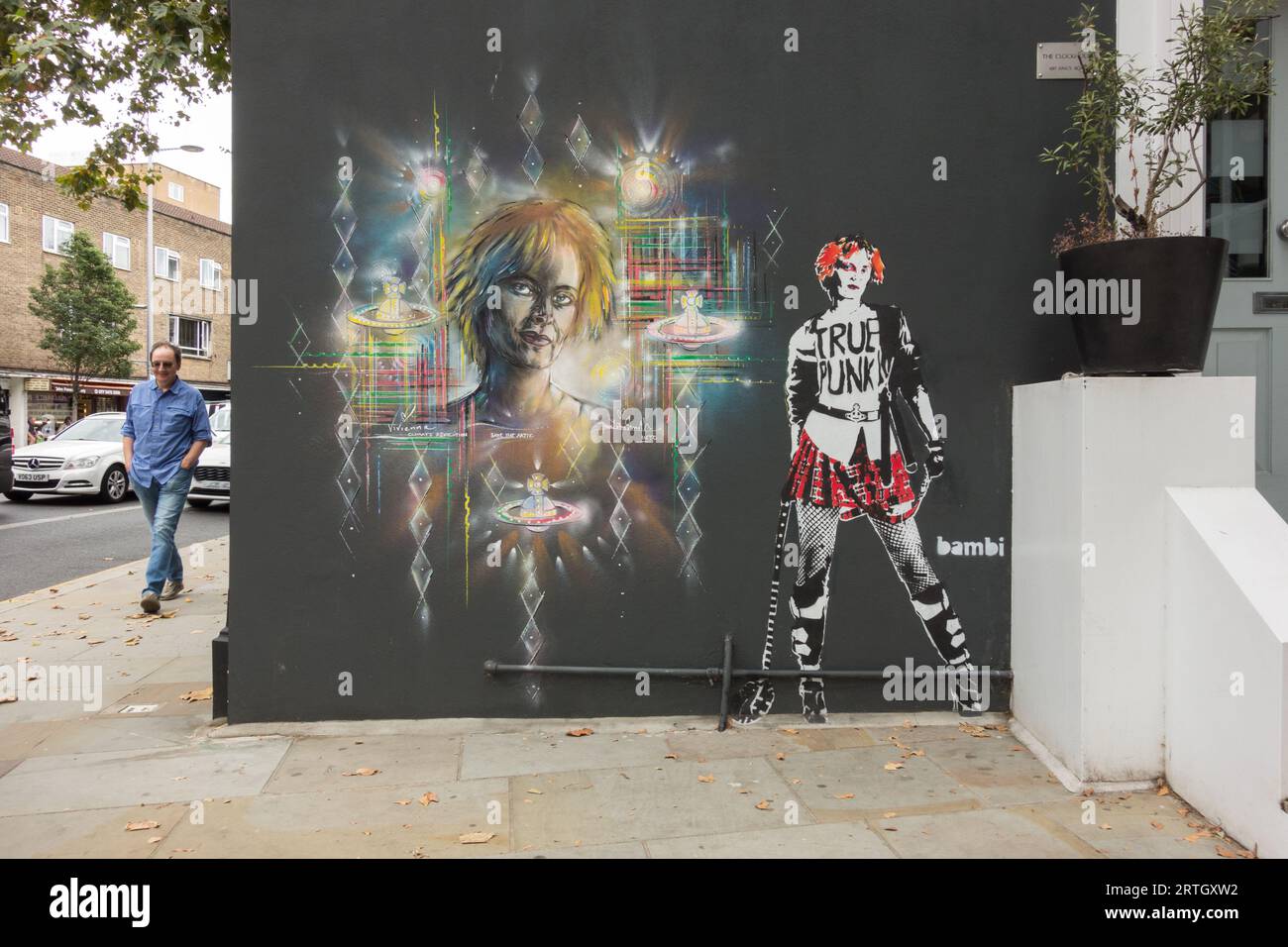 Paul Don Smith and Bambi street art on the side of Vivienne Westwood's ...