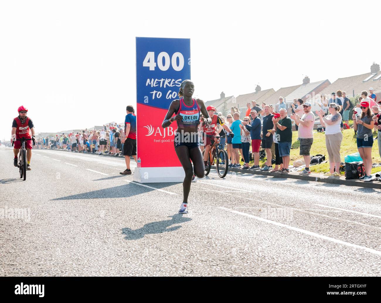 Sharon Lokedi long-distance runner finishing 2nd in the 2023 Great ...