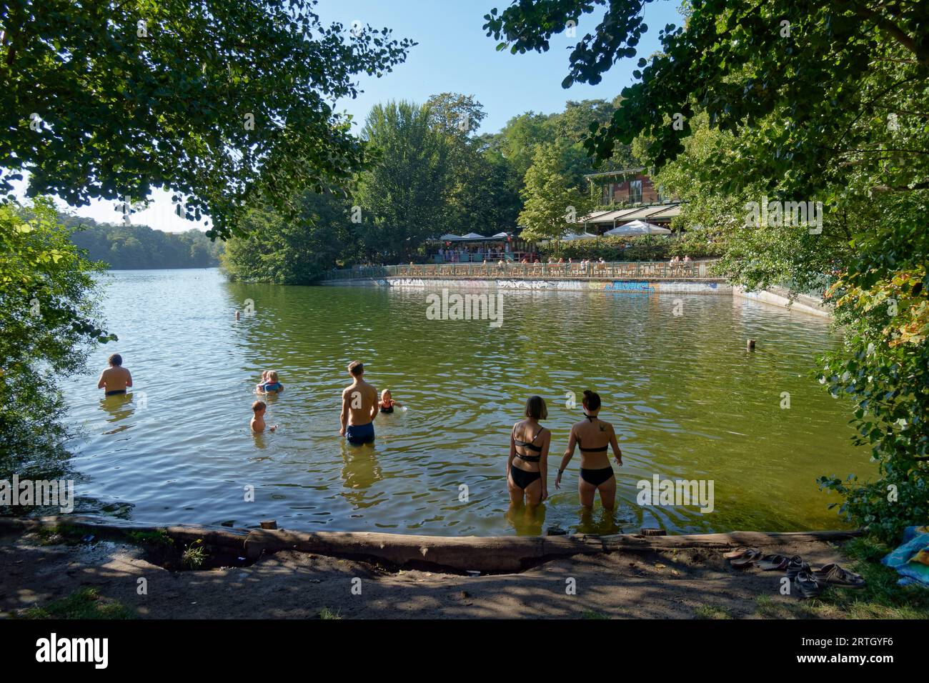 Schlachtensee, Badesee, Sommer in Berlin, See, Bezirk Steglitz ...