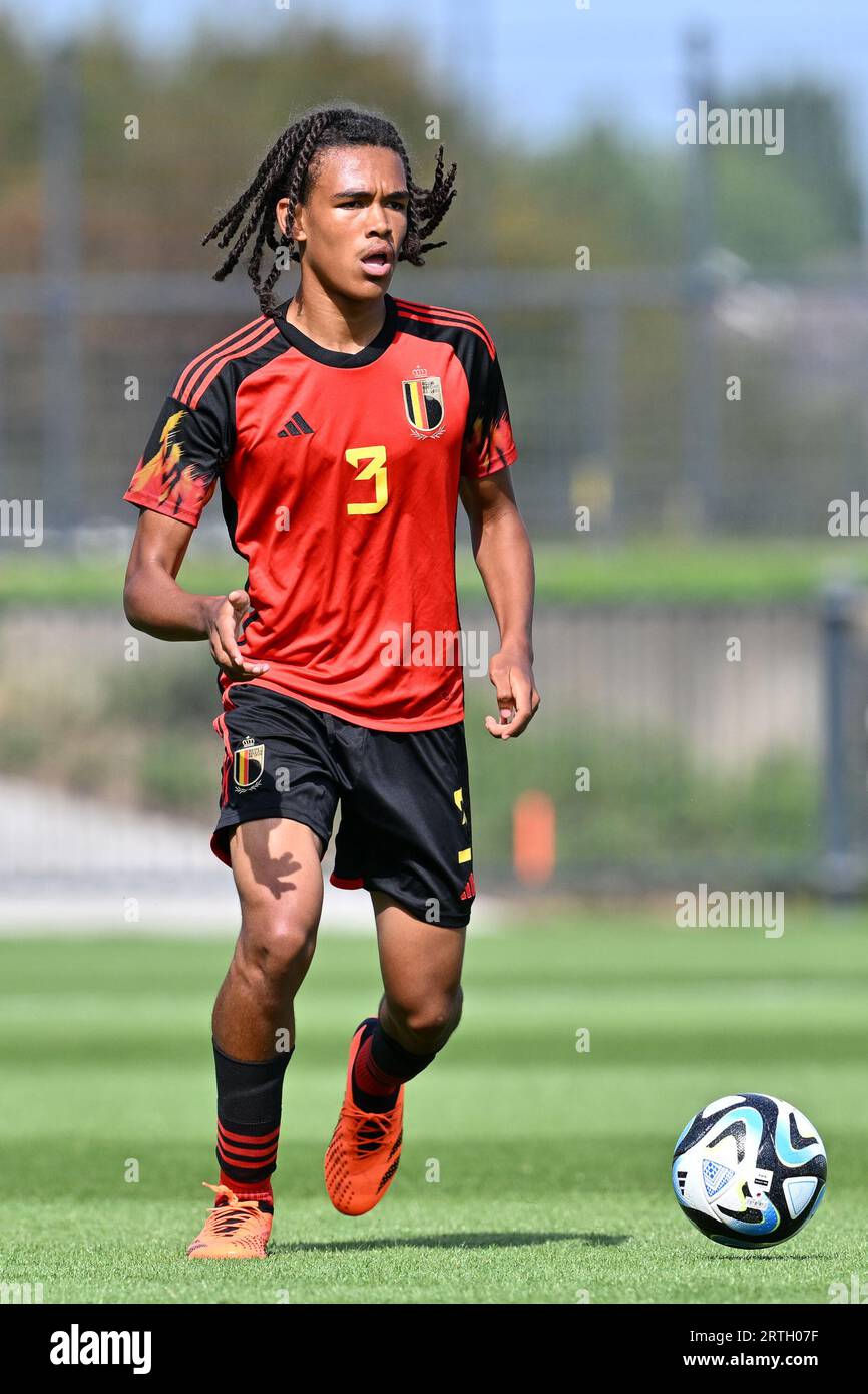 Tubize, Belgium. 11th Sep, 2023. Nunzio Engwanda-Ongena (3) of Belgium ...