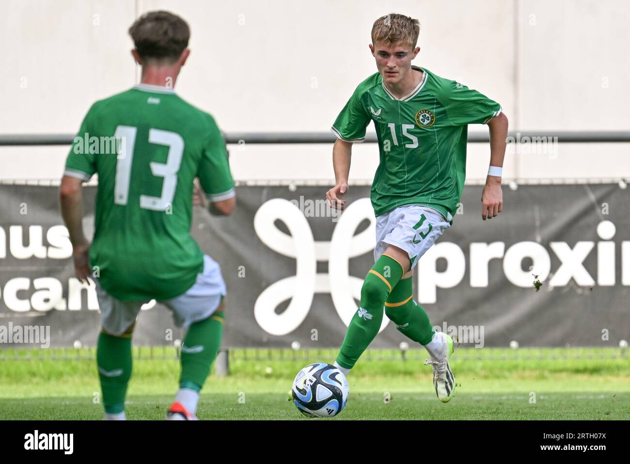 Tubize, Belgium. 11th Sep, 2023. Kyle Fitzgerald (15) of Ireland ...