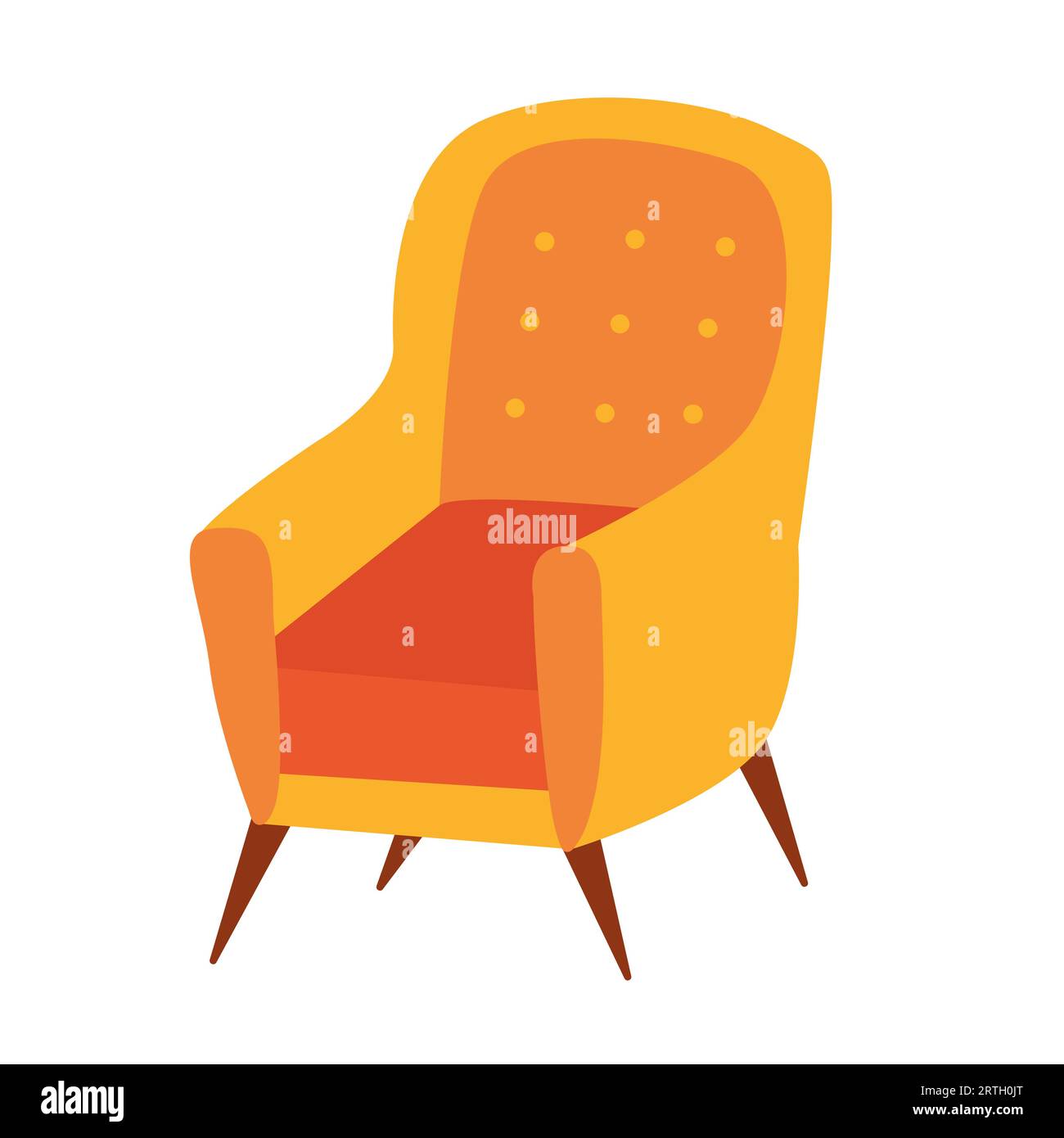 Living room orange couch Stock Vector Images - Alamy