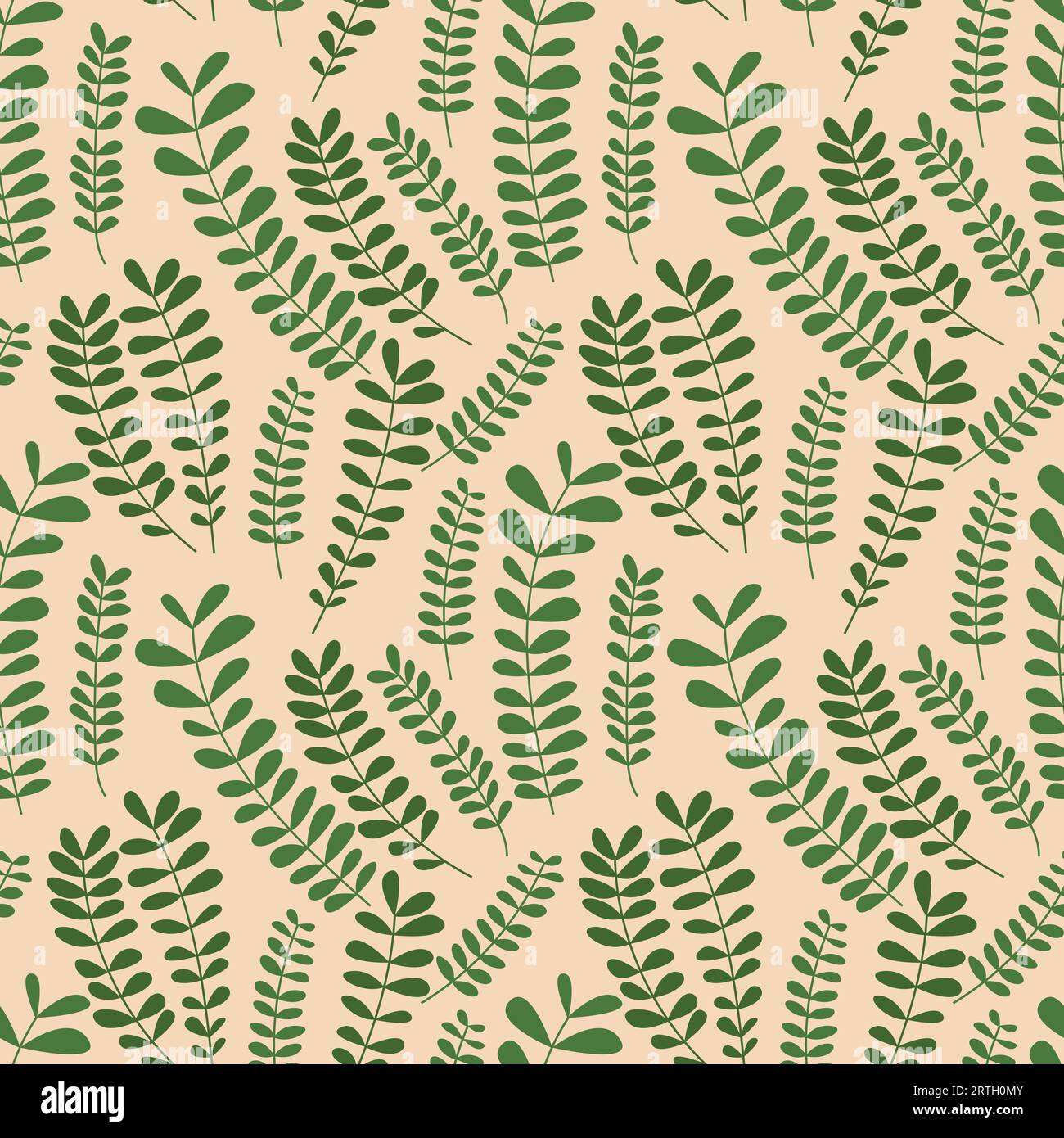 Illustration of leafy plant branches hi-res stock photography and images - Alamy