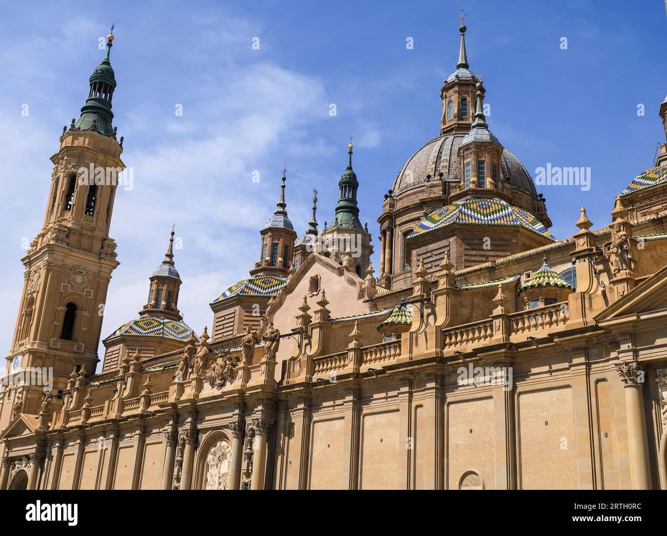 Saragossa, Spain- August 15, 2023: Beautiful cathedral of Our Lady of ...