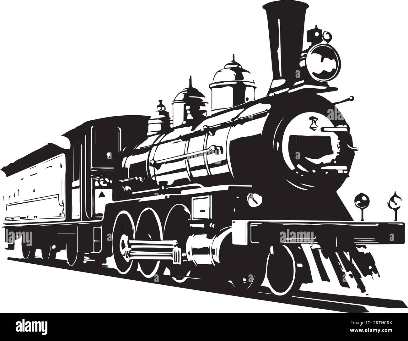 Steam locomotive train, transport Vector illustration Stock Vector Image & Art - Alamy